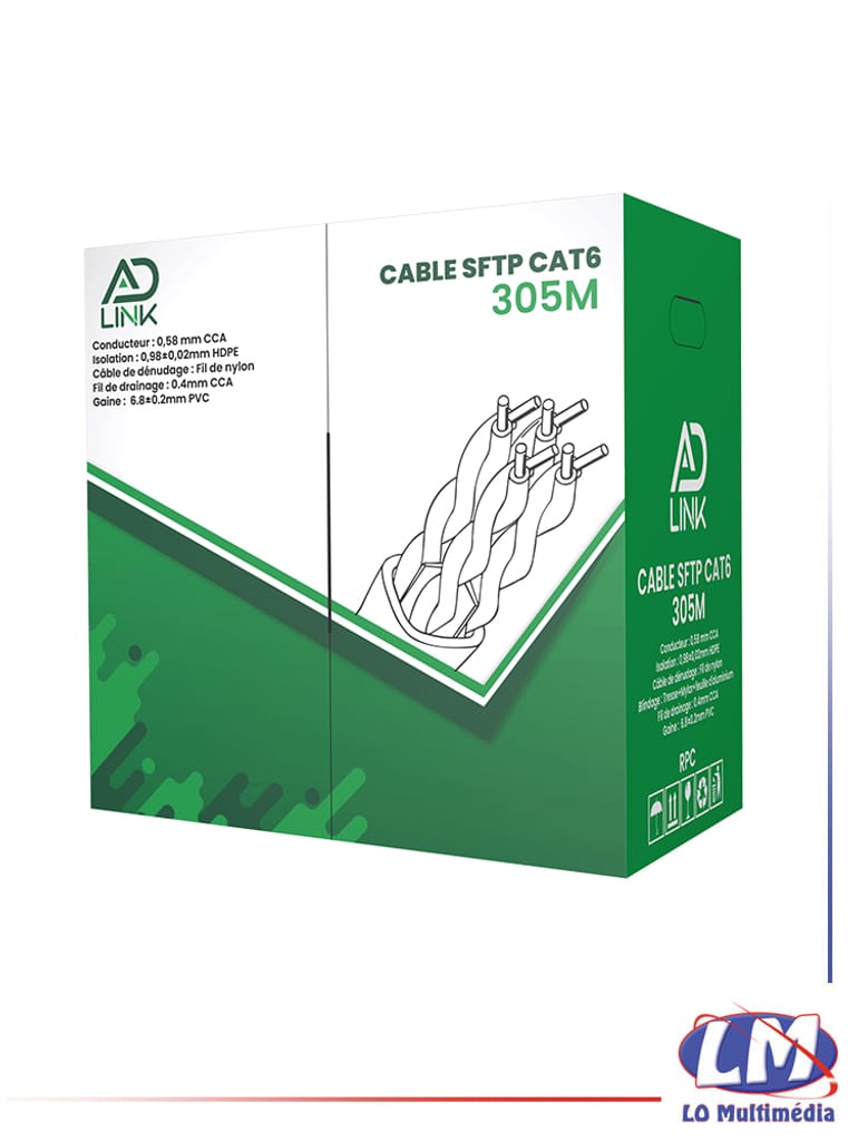 Cable SFTP CAT6 305M - Lo-Multimedia