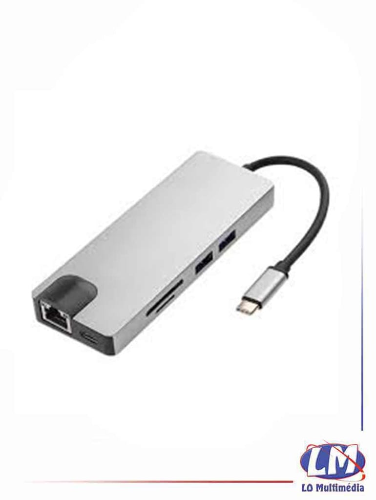 Adaptateur Type-C To HDMI 8 in 1 - Lo-Multimedia