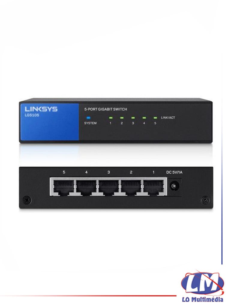 Switch 5 ports Linksys LGS105 - Lo-Multimedia