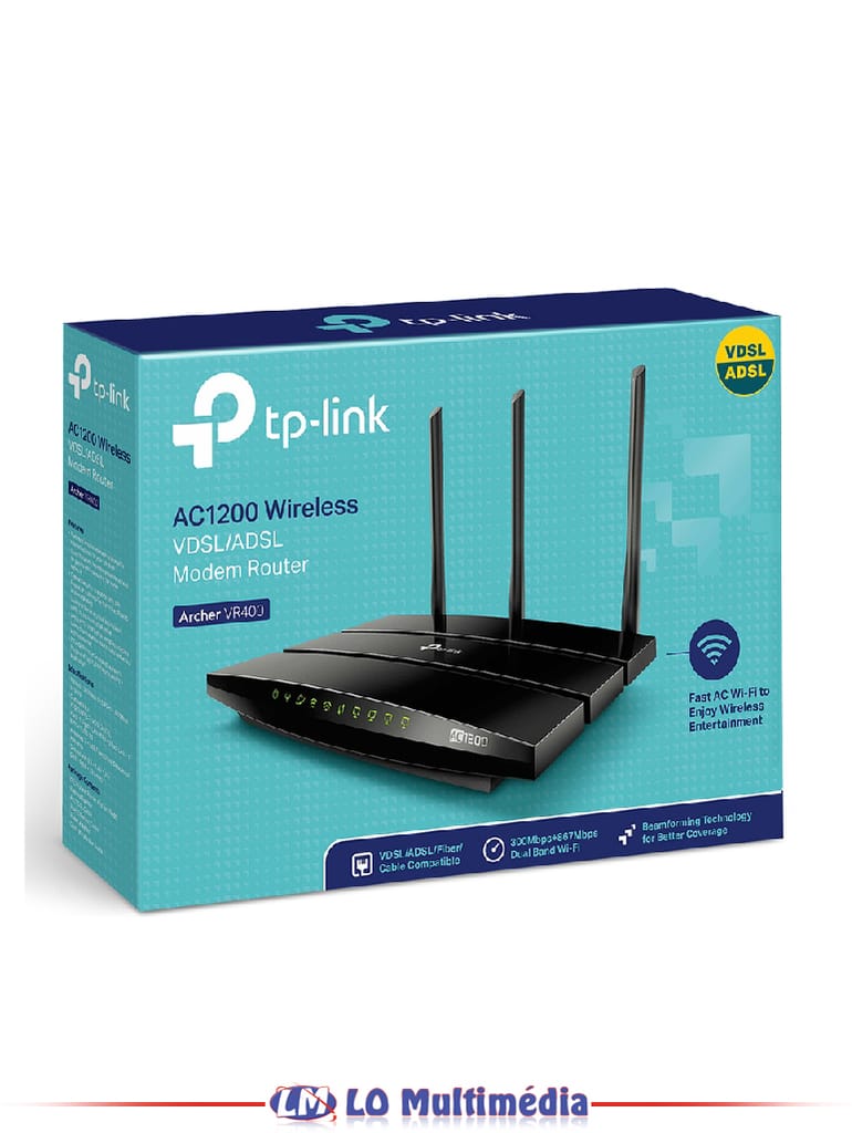 TP-LINK AC1200 Wireless VDSL/ADSL Modem Router - Lo-Multimedia
