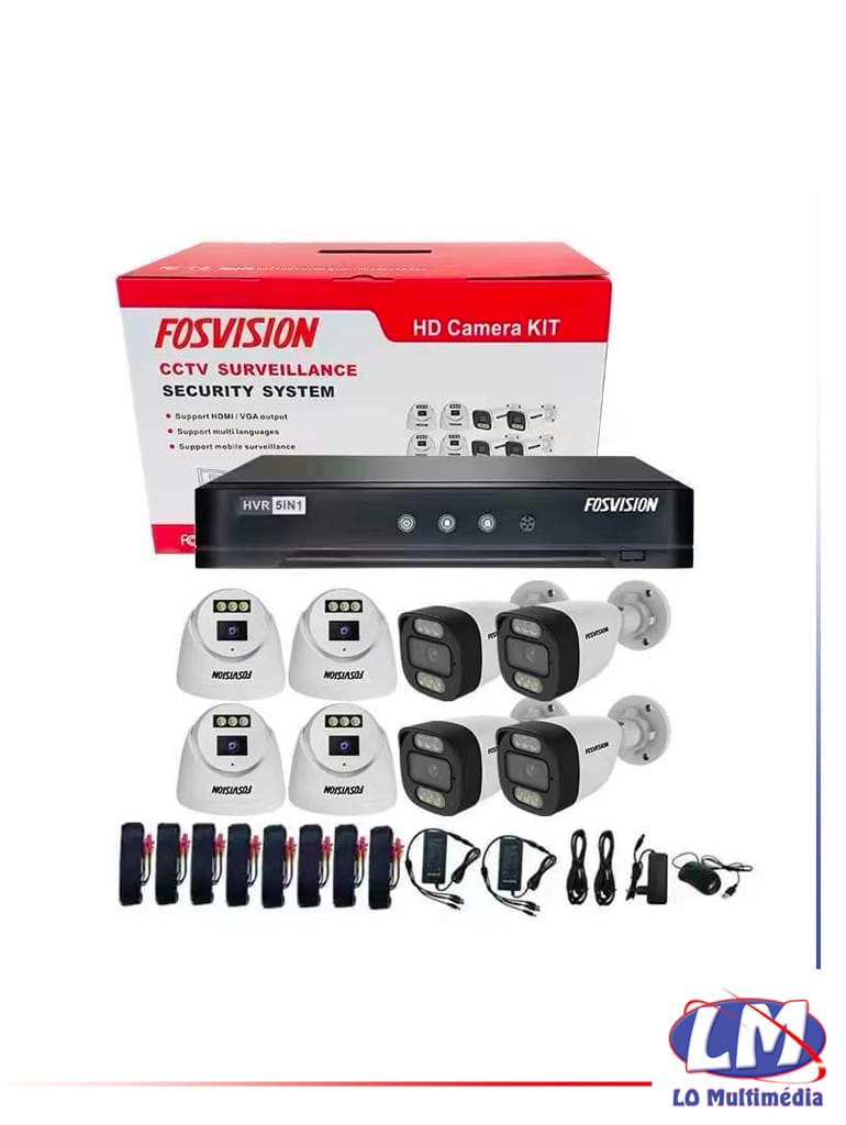 Caméra de surveillance Fosvision Kit de 8 - Lo-Multimedia