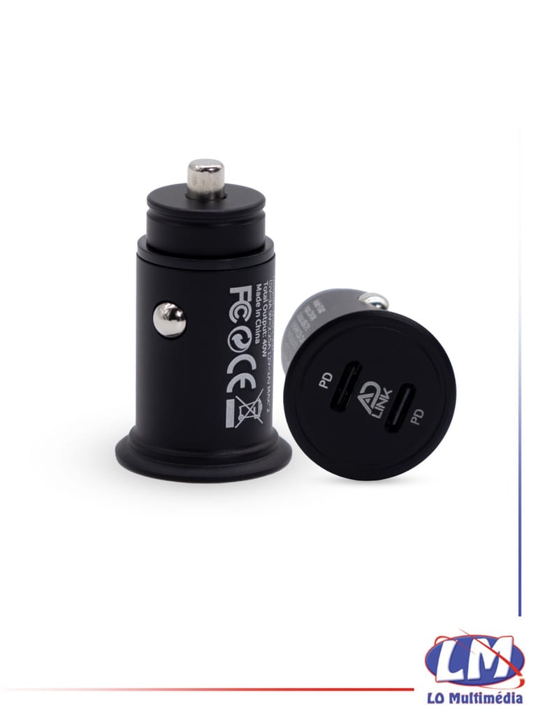 AD Link PC400 chargeur car Double Type-C - Lo-Multimedia