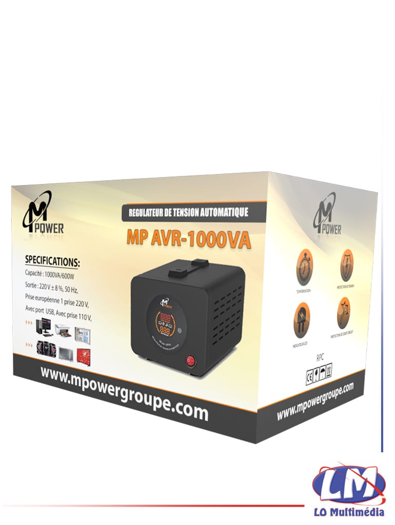 Regulateur MPower AVR 1000VA - Lo-Multimedia